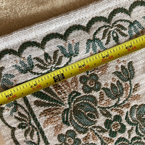 Kitchen | Austrian German Folk Couple Tablecloth Heavy Beige Green ...